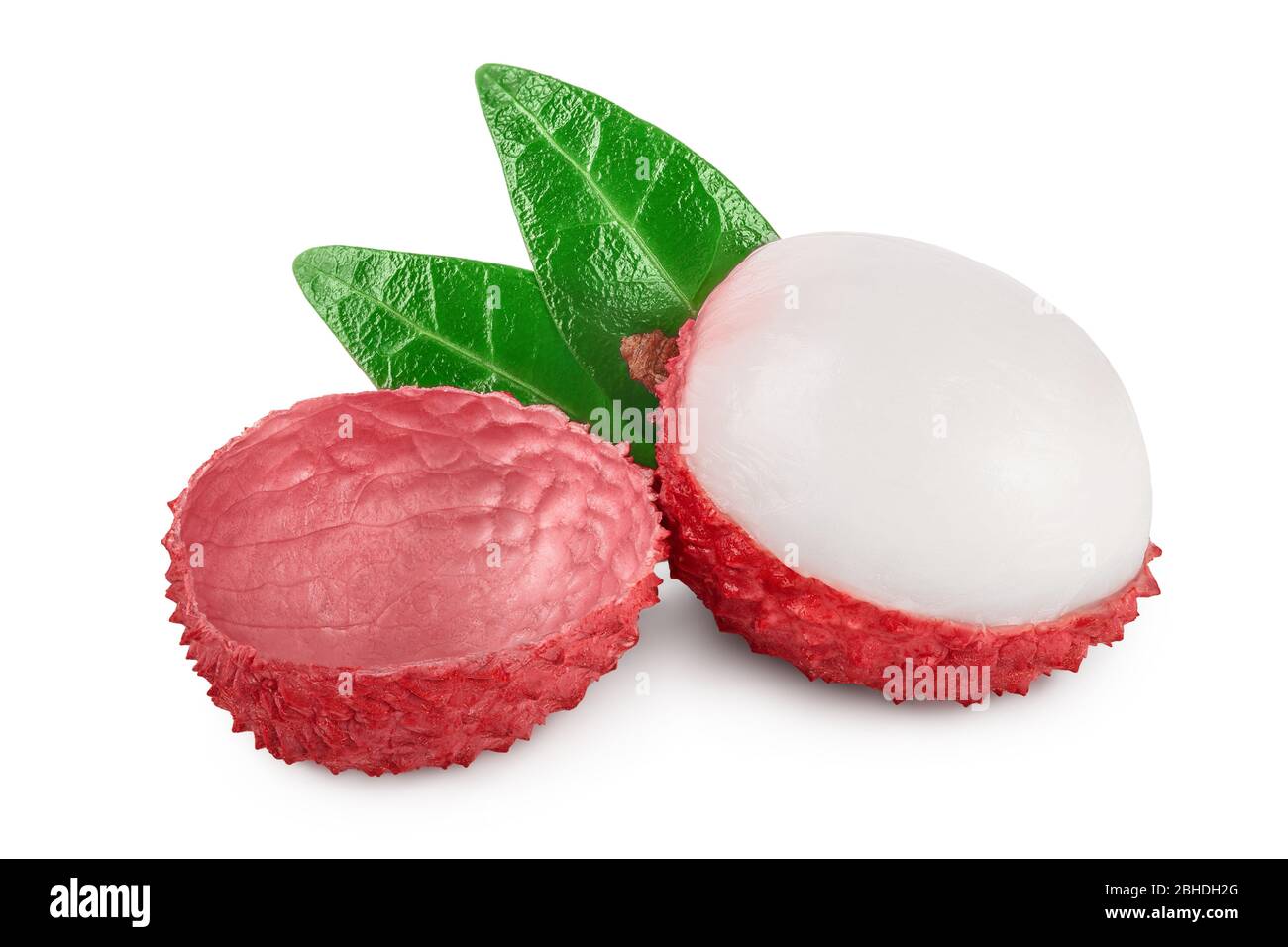lychee fruit isolated on white background with clipping path and full ...