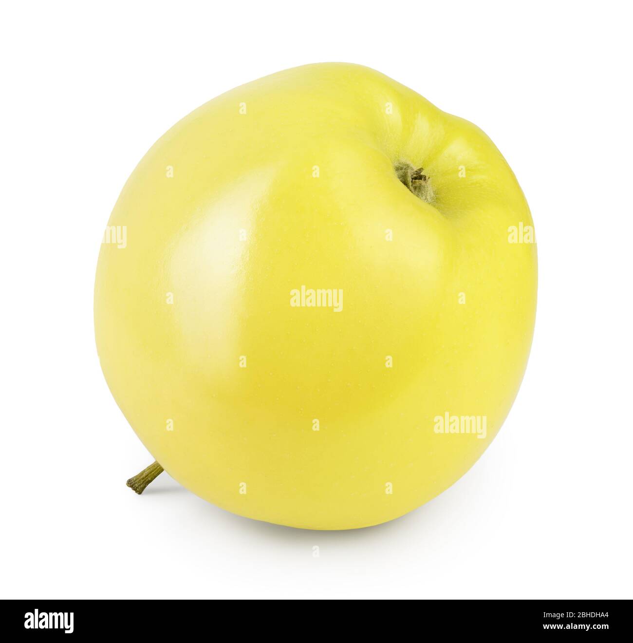 yellow apple isolated on white background with clipping path and full ...