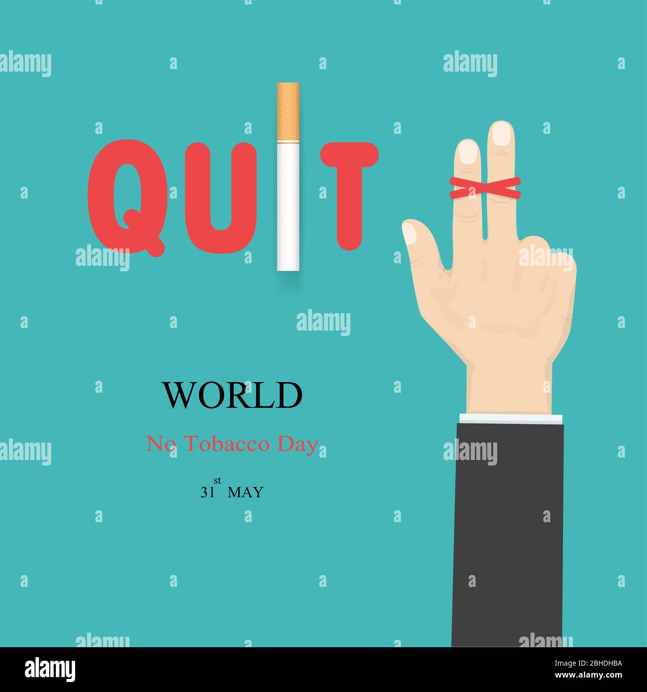 Human hands and cigarette.Quit Tobacco vector logo design template.May ...