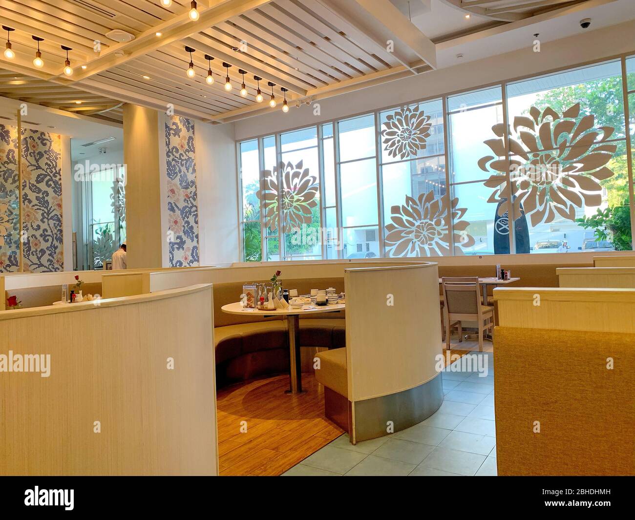 The modern style of interior design of Fuji Japanese restaurant with ...