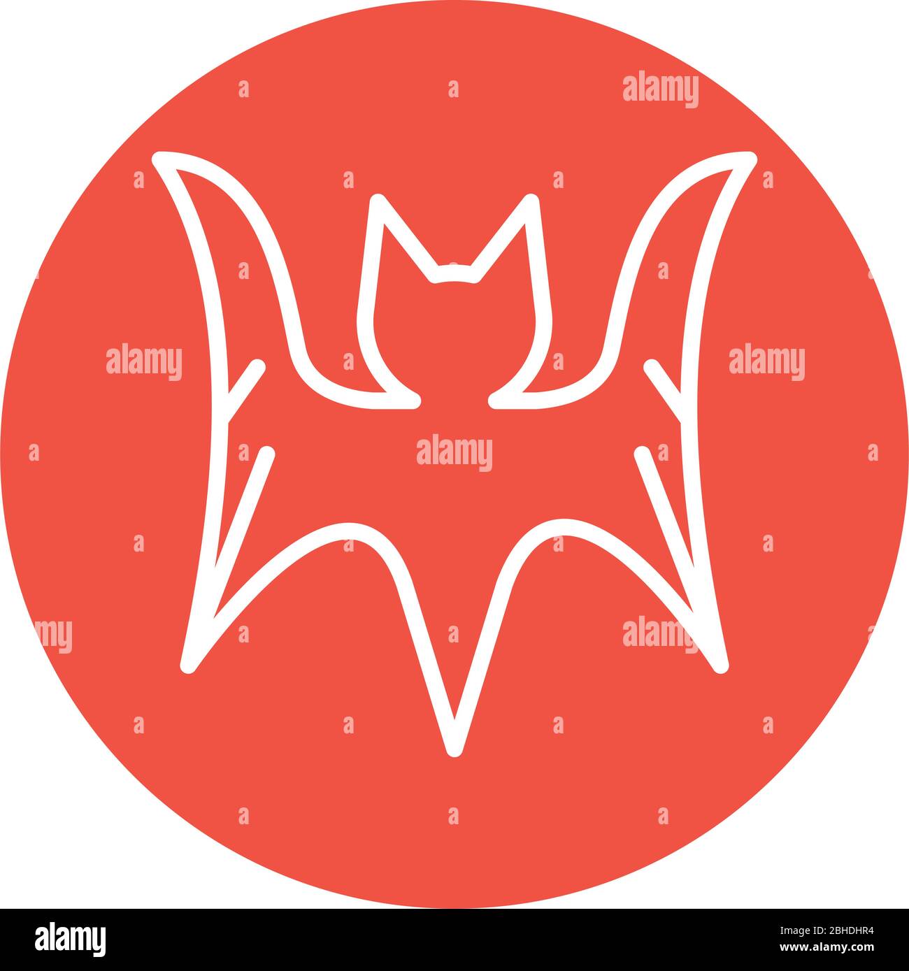 bat animal block style icon Stock Vector Image & Art - Alamy