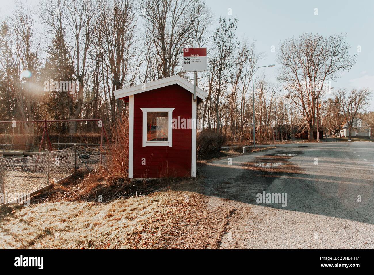 Swedish bus stop, public transport, Sweden, Scandinavia Stock Photo - Alamy