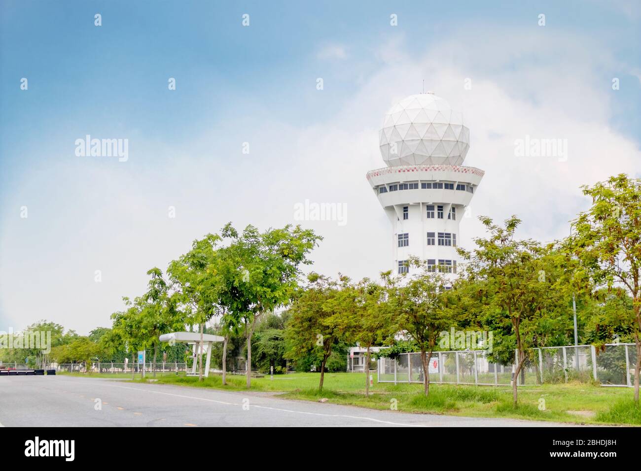 Photo of Weather forecast tower with the sky background Stock Photo - Alamy