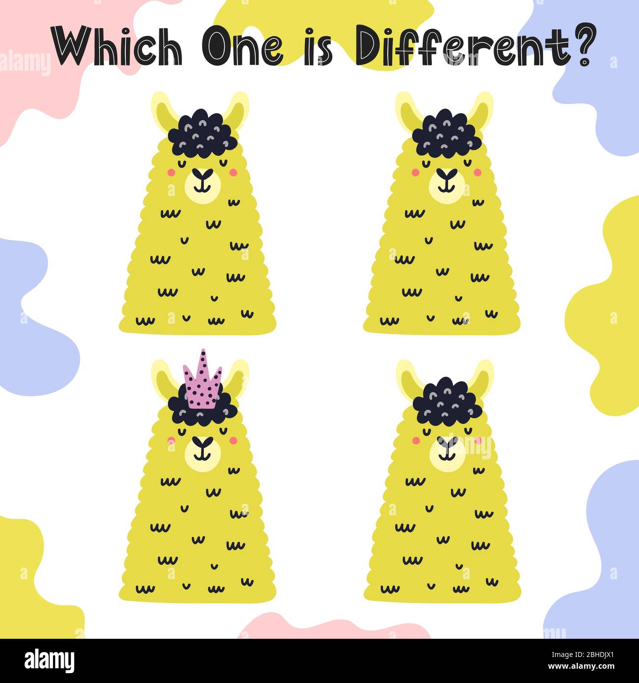 Animal one different Stock Vector Images - Alamy