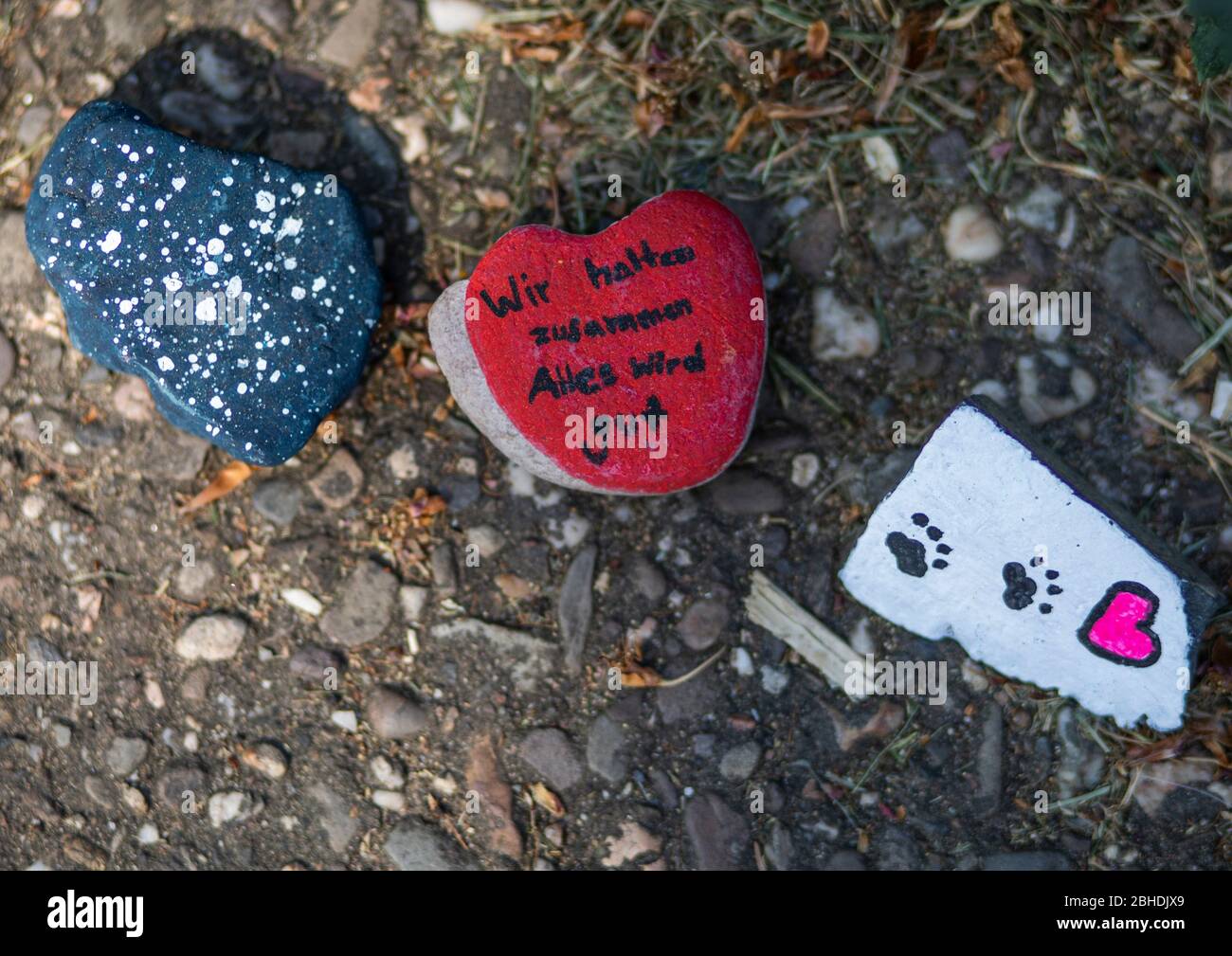 from Childs painted stones in Germany, Cologne Stock Photo - Alamy