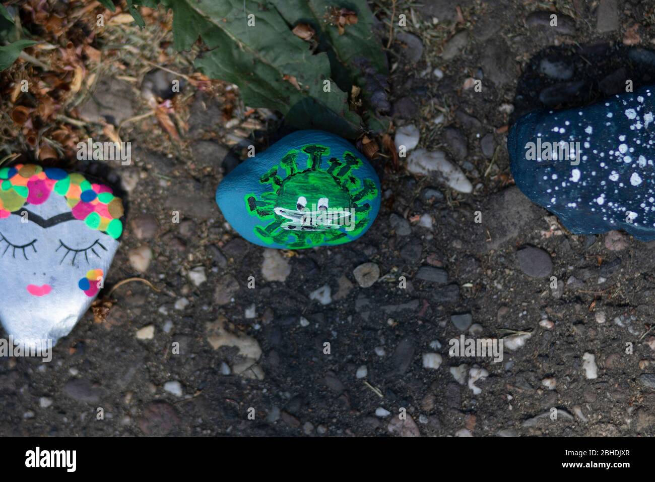 from Childs painted stones in Germany, Cologne Stock Photo - Alamy