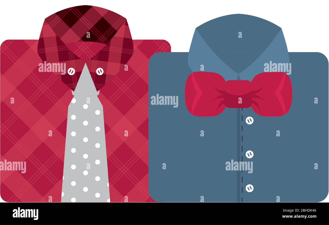 Shirts and ties vector hi-res stock photography and images - Alamy