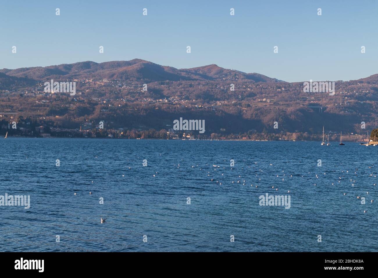 Glimpses of the lakeside of Angera, Lake Maggiore, Varese, Lomabardia ...