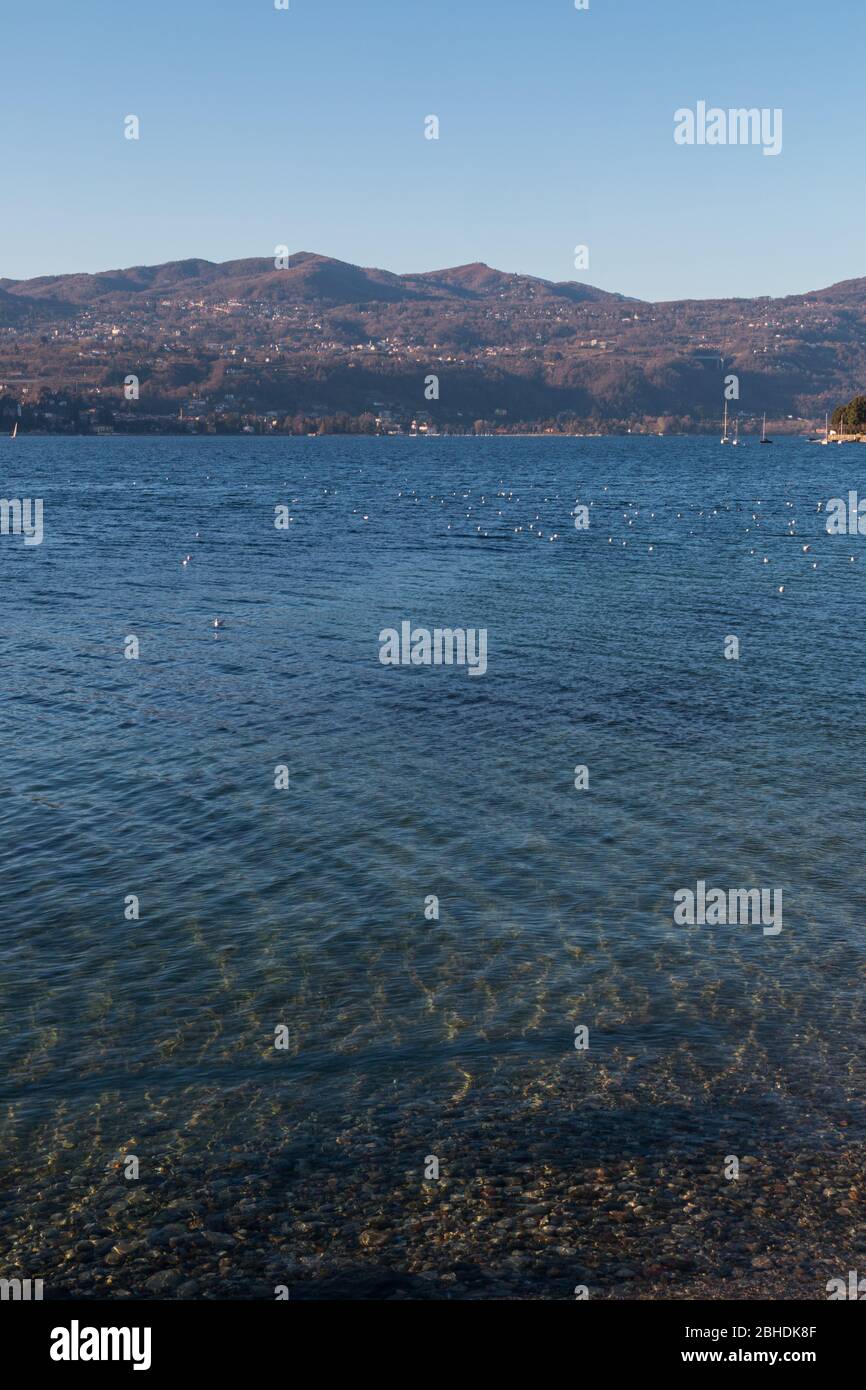 Glimpses of the lakeside of Angera, Lake Maggiore, Varese, Lomabardia ...