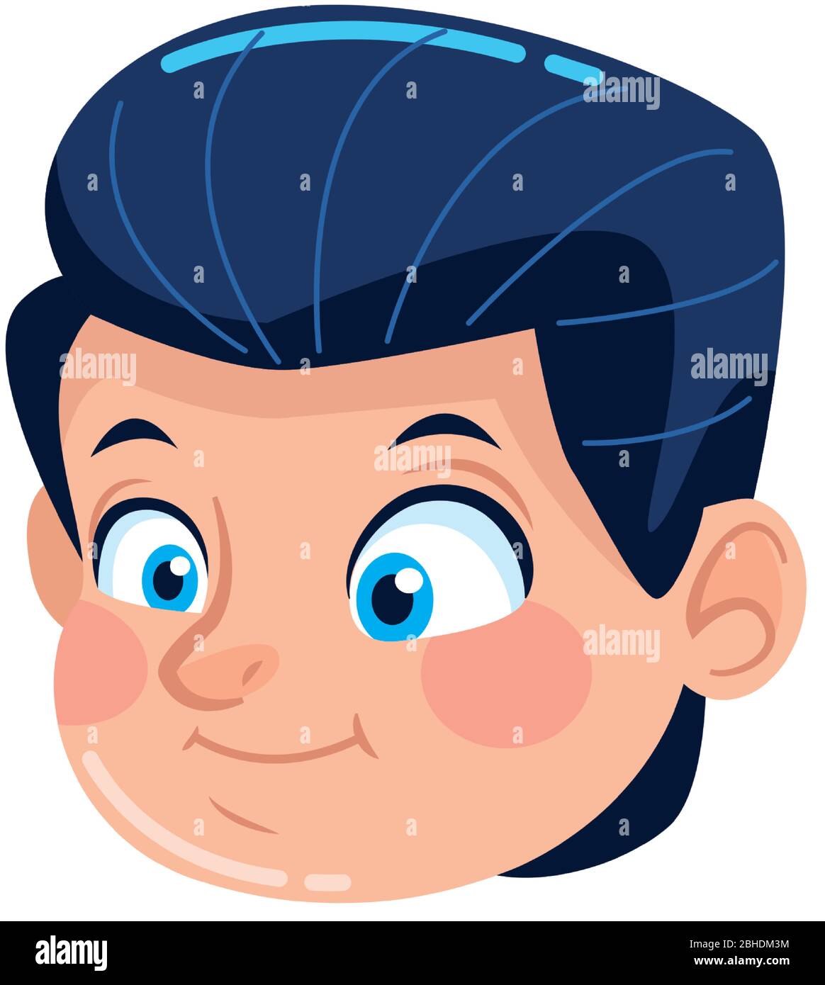 cute little boy head character Stock Vector Image & Art - Alamy