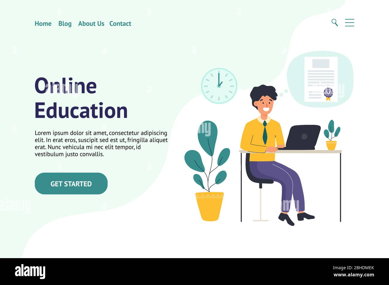 Banner for a landing page Stock Vector Images - Alamy