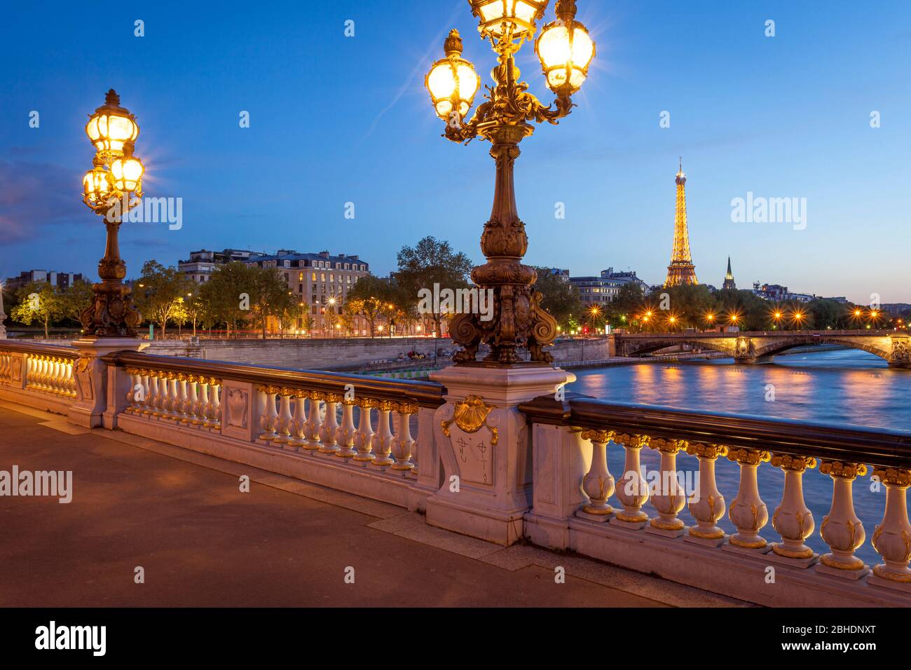 Eiffel tower from the pont alexandre iii hi-res stock photography and ...