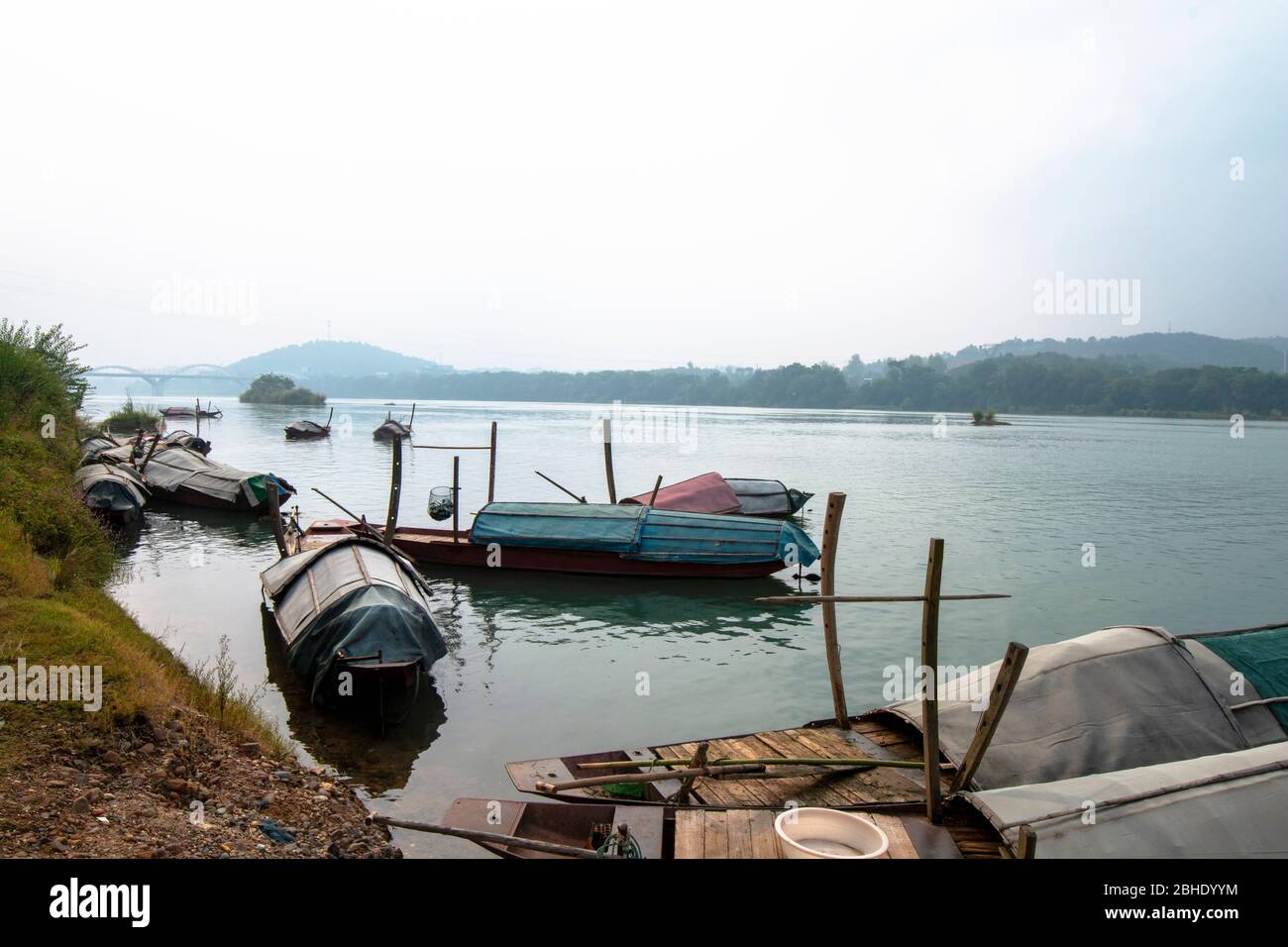 boats on the river Stock Photo - Alamy