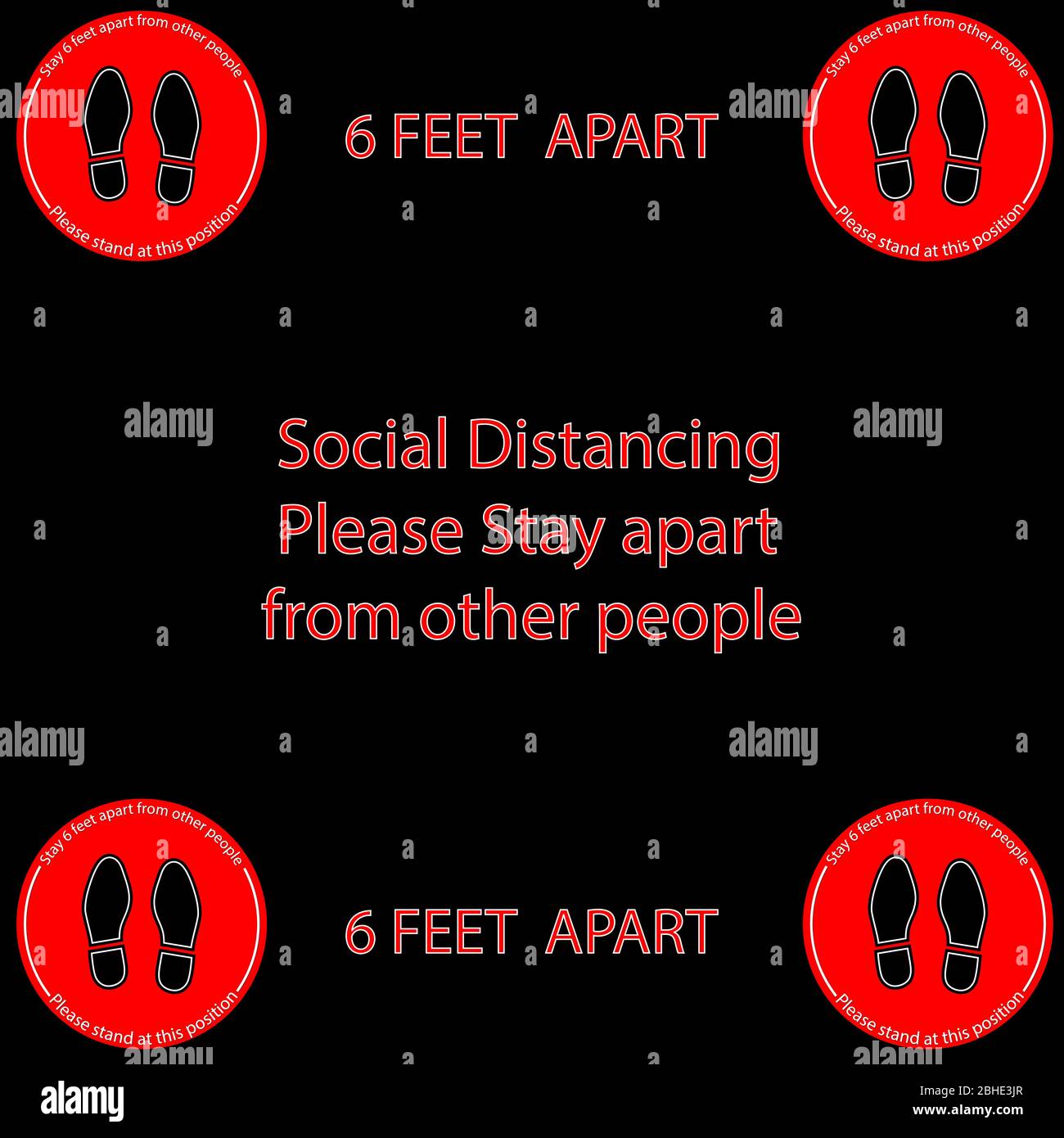 Foot Symbol Marking the standing position, the floor as markers for ...