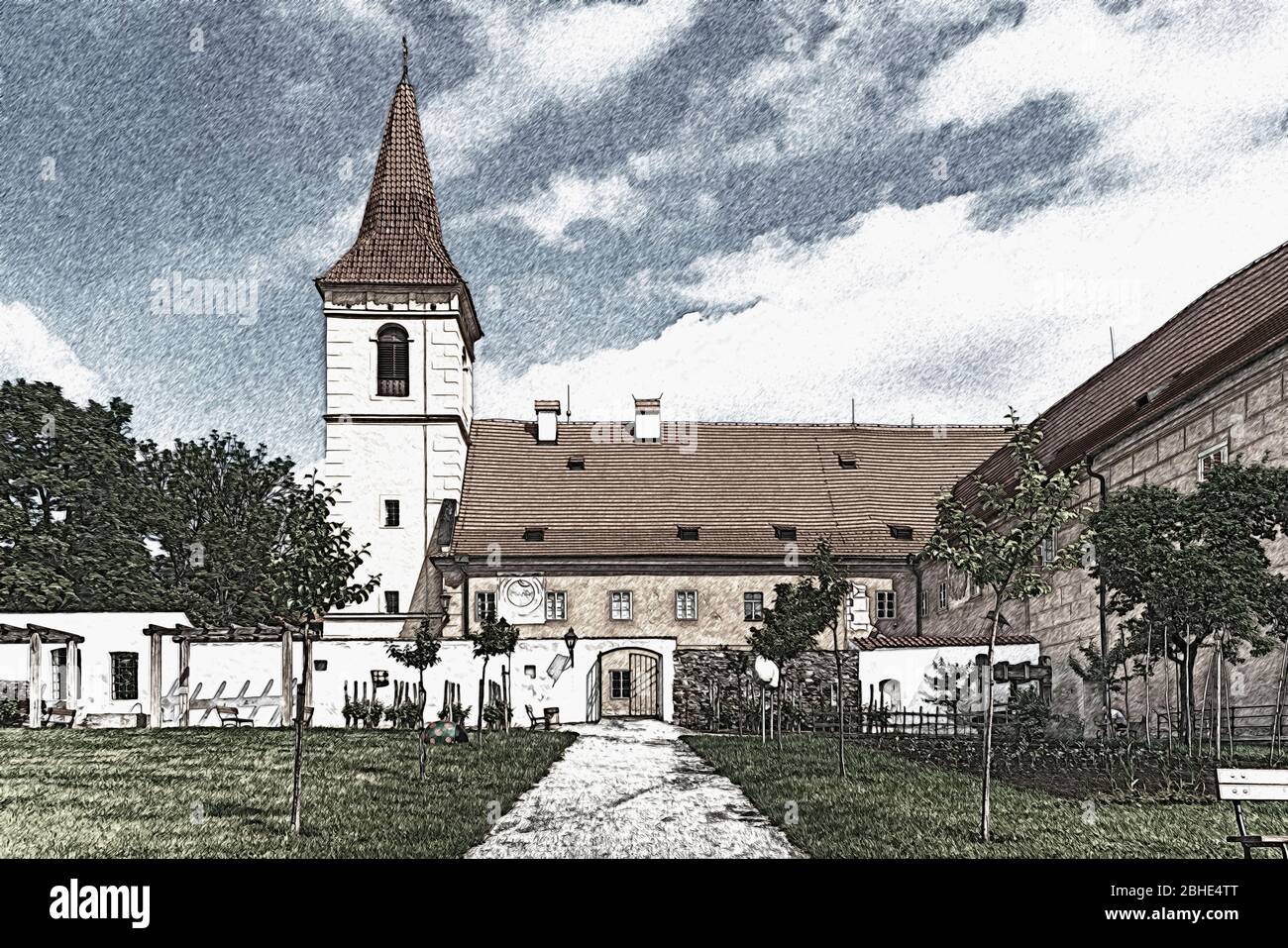 The Minorite monastery with the Baroque Chapel of Maria Einsiedeln is ...