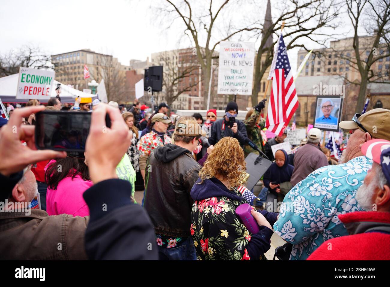 Wisconsinites rallied at the Capitol of Wisconsin protest against safer ...