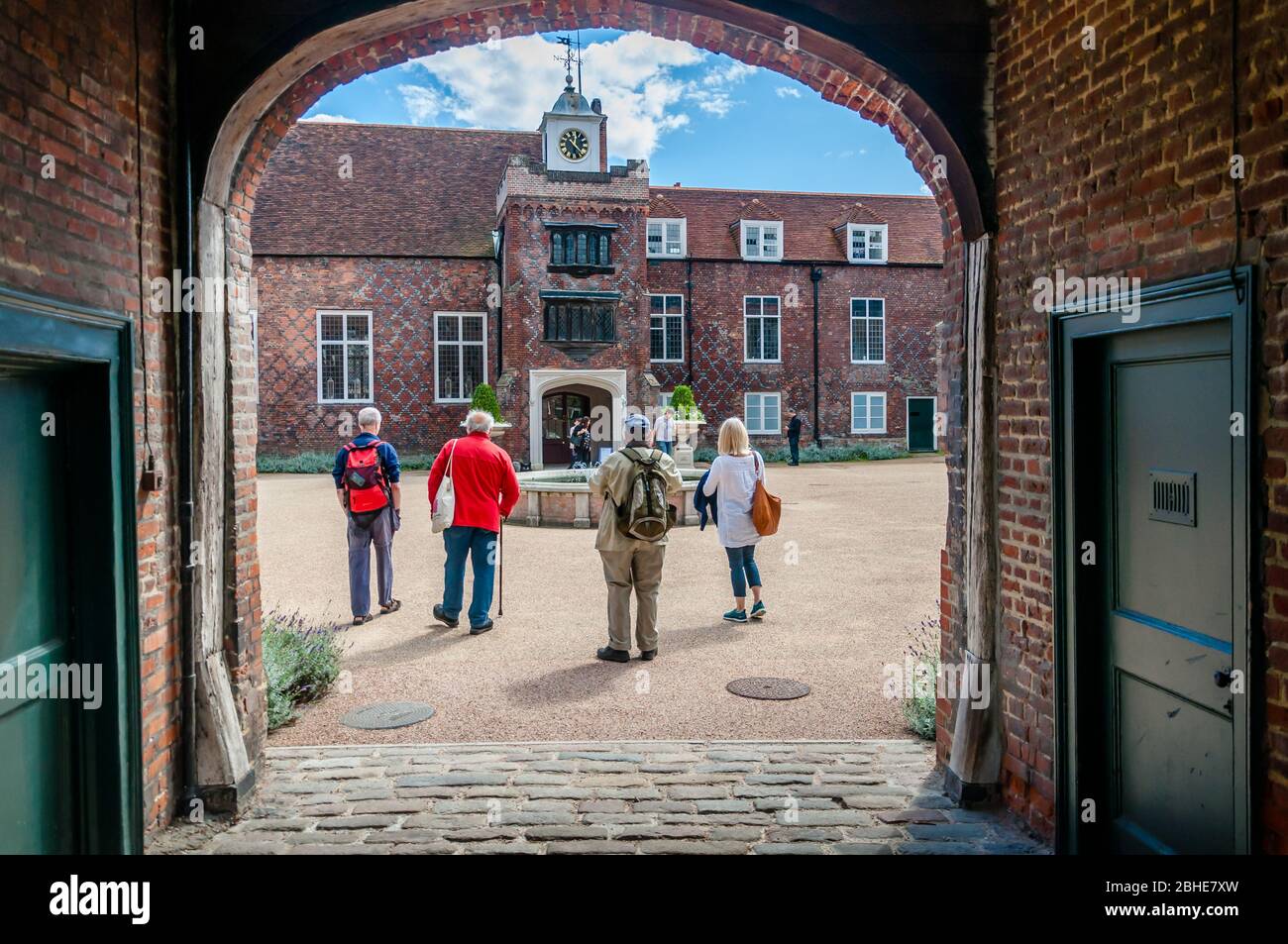 Tudor courtyard at Fulham Palace, London, England, United Kingdom Stock ...
