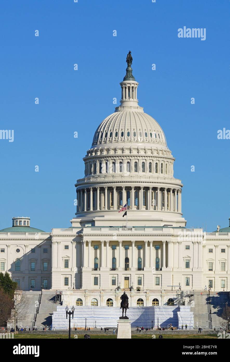 WASHINGTON, DC -23 FEB 2020- View of the United States Capitol building ...