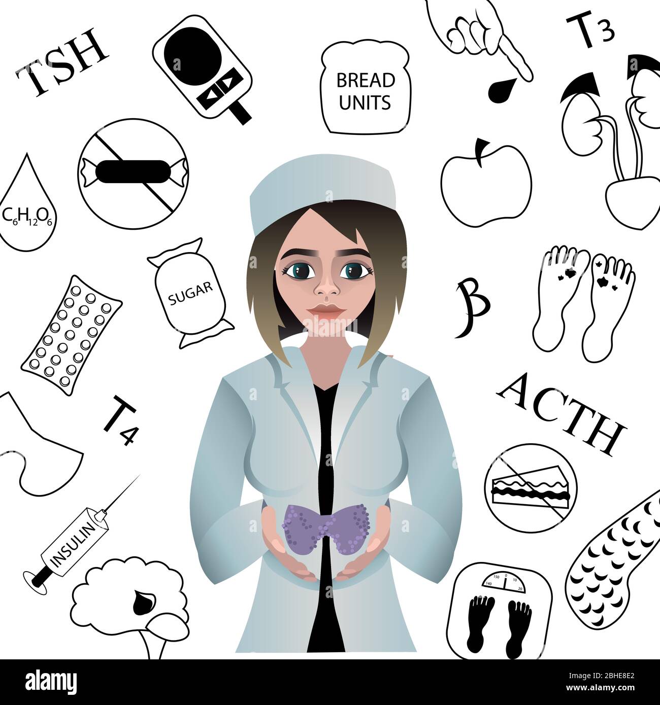 Toxic goiter Stock Vector Images - Alamy