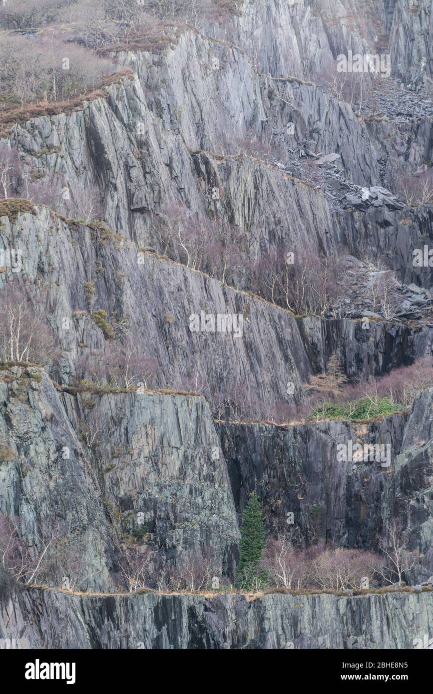 Llanberis and the Ogwen Valley in Winter conditions, Snowdonia, Wales ...