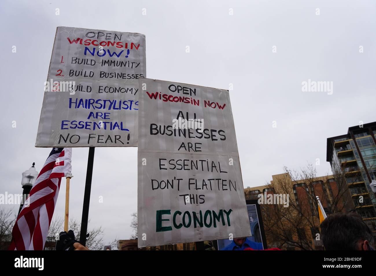 Wisconsinites rallied at the Capitol of Wisconsin protest against safer ...