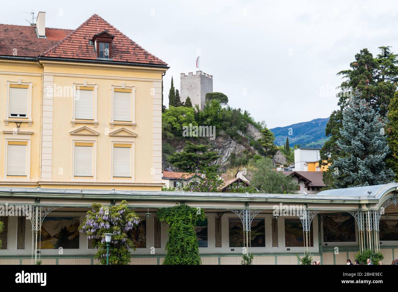 Glimpse of the historic center of Merano, Meran, Bolzano, Trentino Alto ...