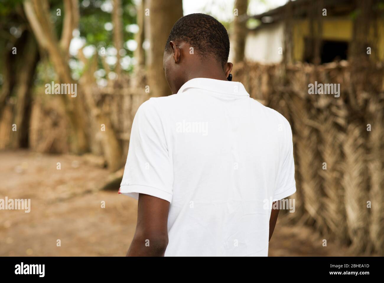 Young man back turned camera hi-res stock photography and images - Alamy