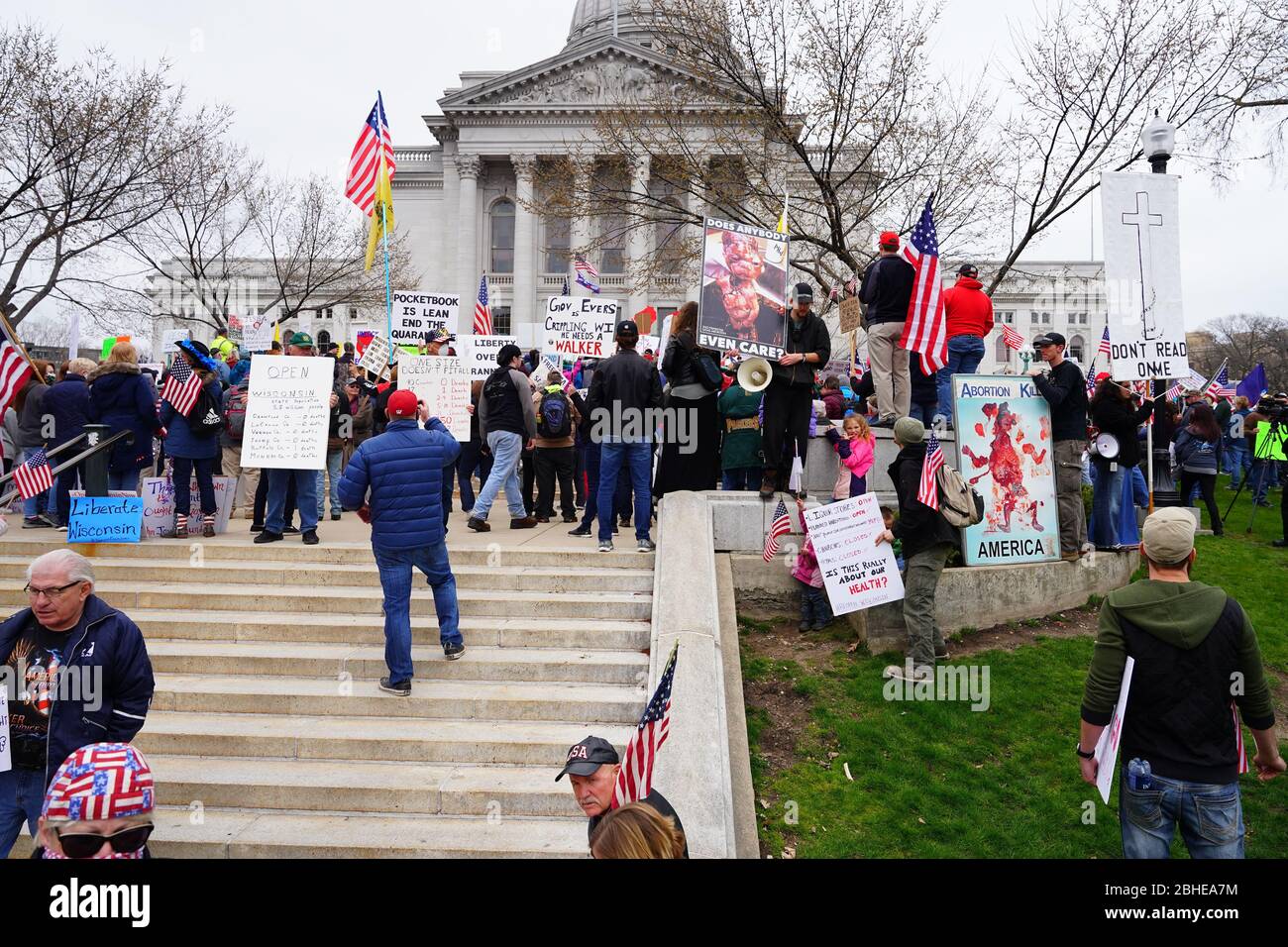 Reopen supporters hi-res stock photography and images - Alamy