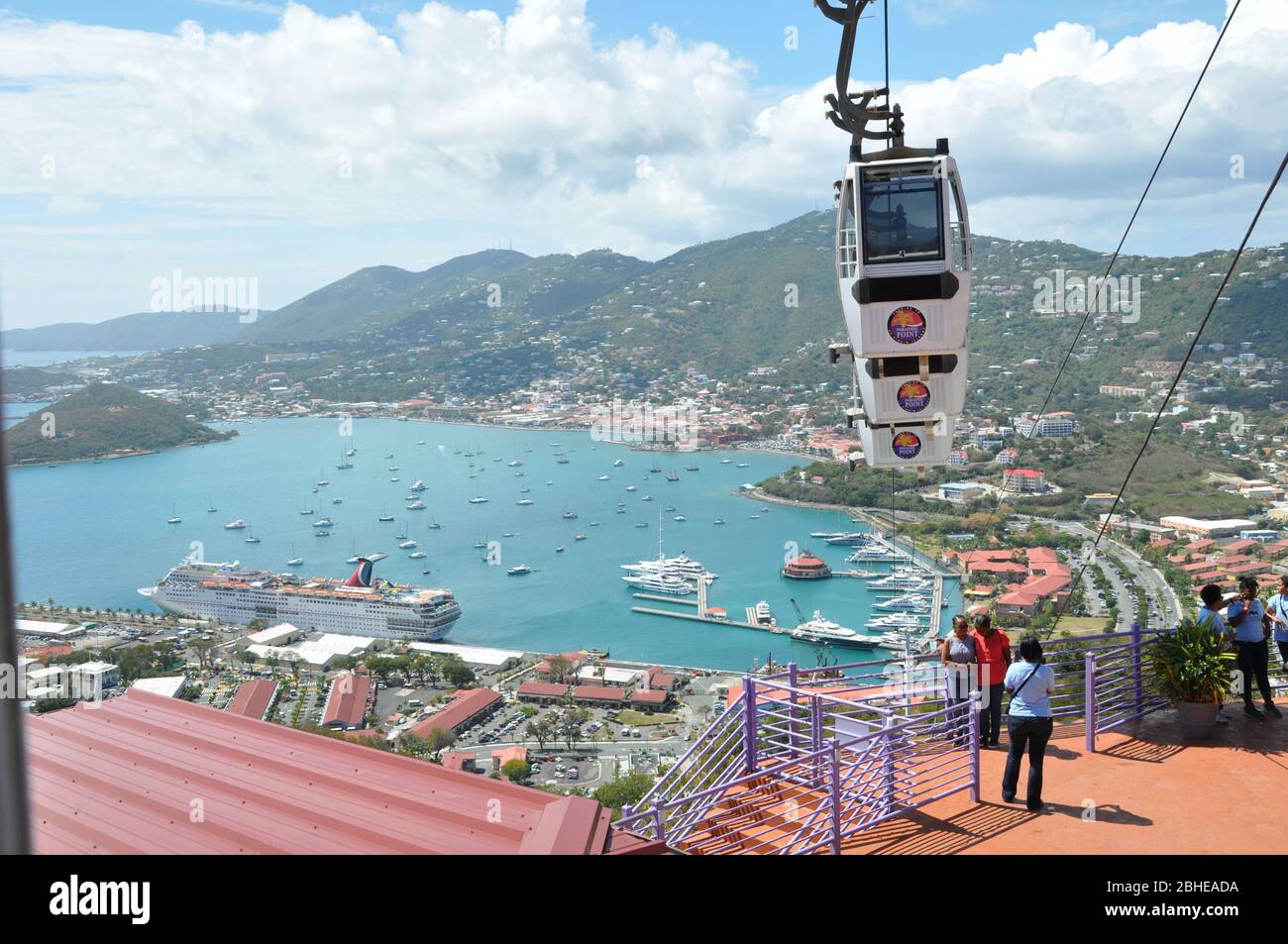USVI ST THOMAS CABLE CAR CHARLOTTE AMALIE Stock Photo - Alamy