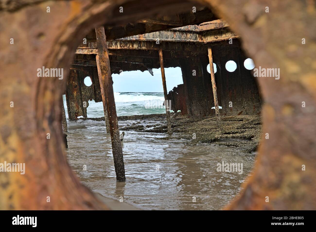 S.S. Maheno ship wreck on Frazer Island Stock Photo - Alamy