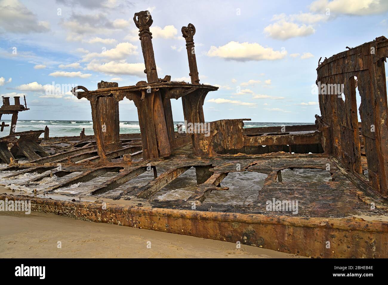 S.S. Maheno ship wreck on Frazer Island Stock Photo - Alamy