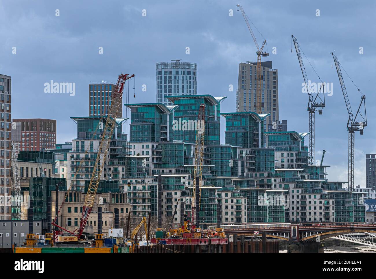 Construction site at Vauxhall,London,UK. Construction project in London ...