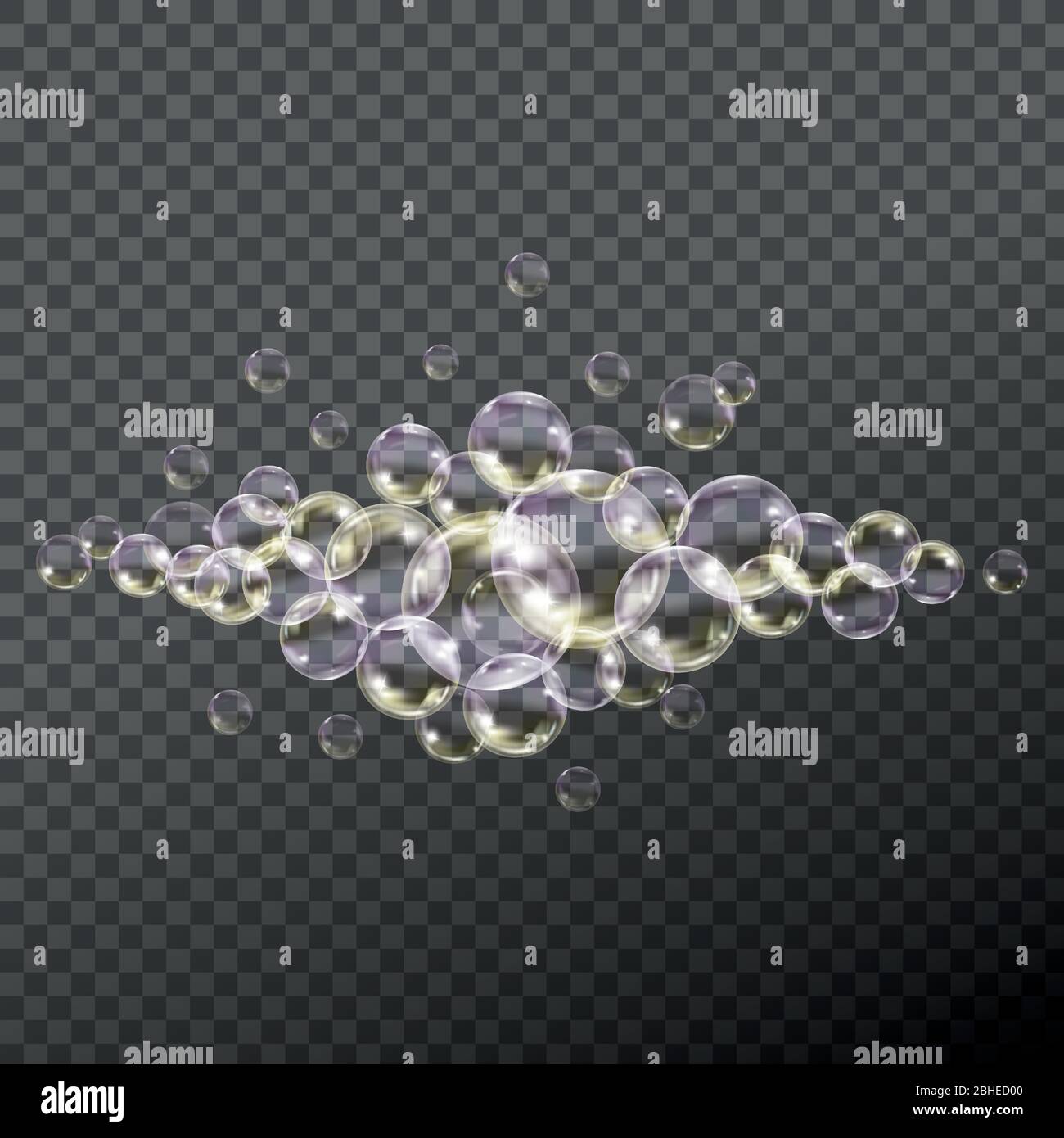 Flying transparent soap bubbles on checkered background Stock Vector ...