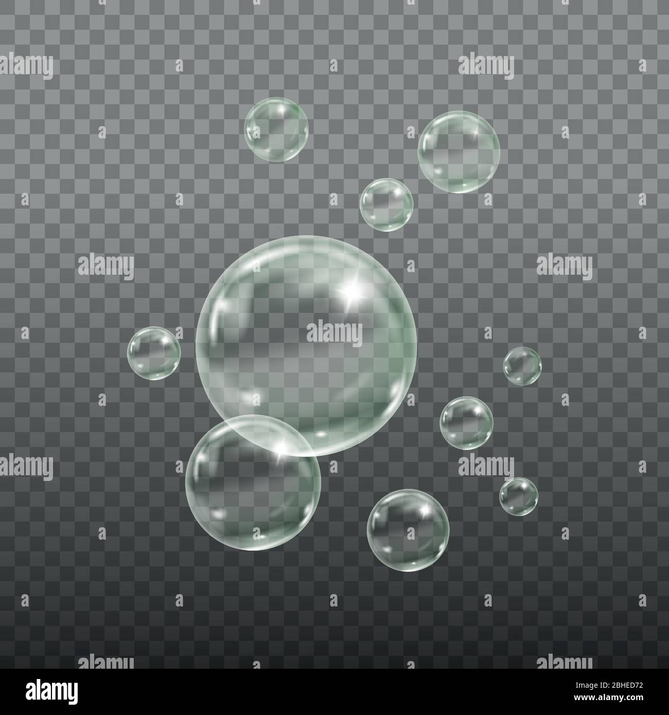 Flying transparent soap bubbles on checkered background Stock Vector ...