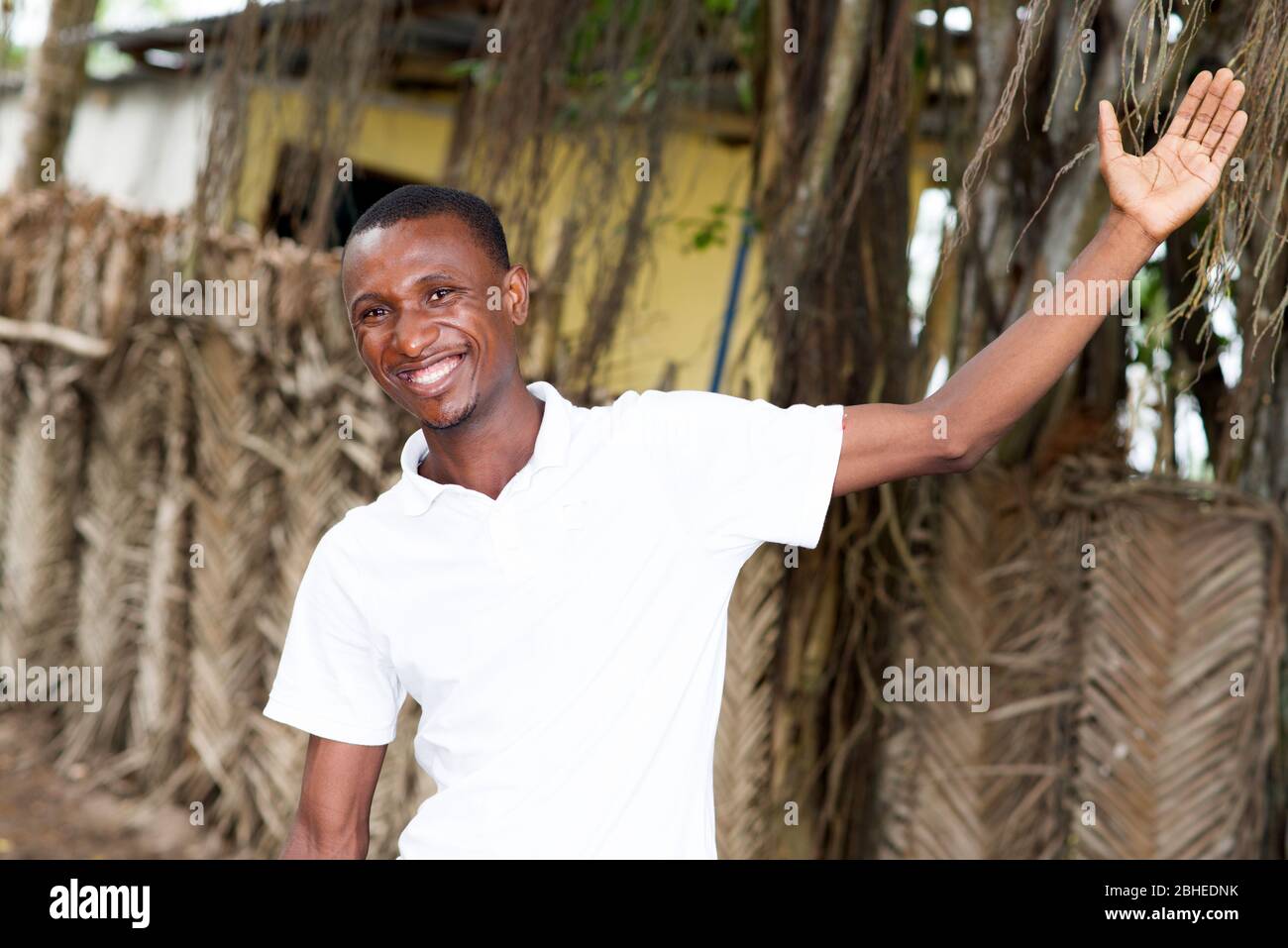 African american man smiling gently hi-res stock photography and images ...