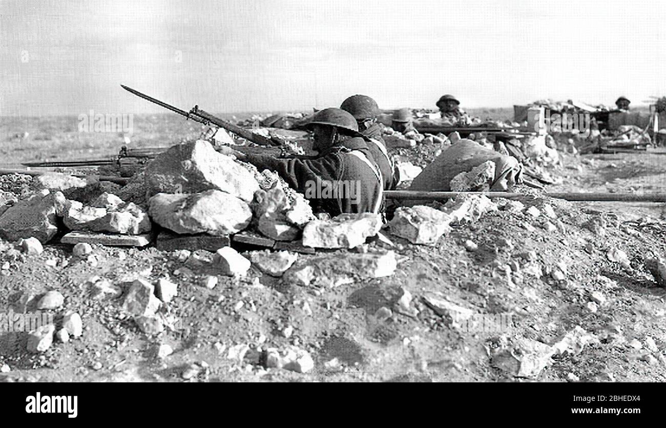 Scottish troops in Second World War. Bardia 1940 Stock Photo - Alamy