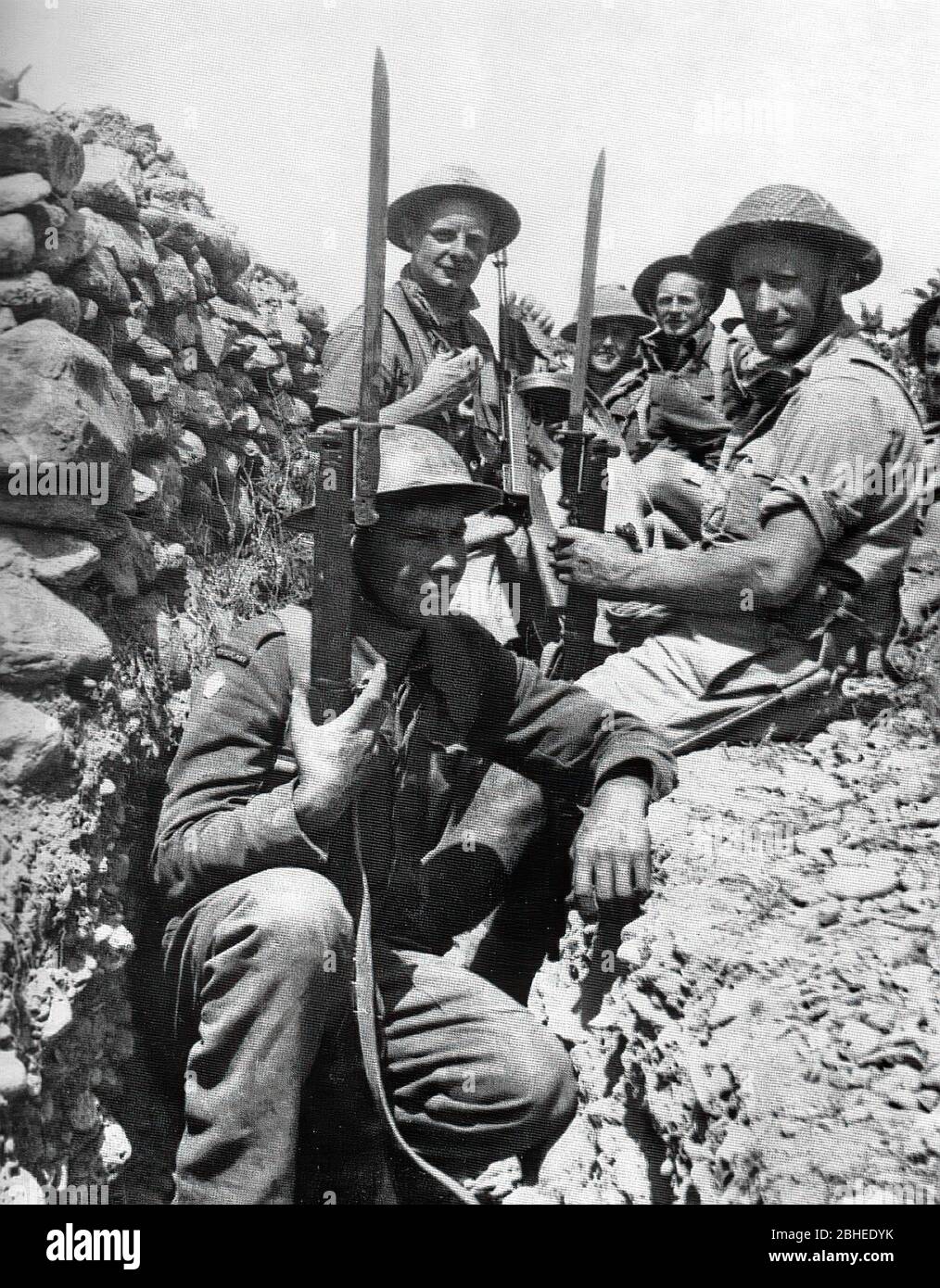 Scottish troops in Second World War. British troops in Crete 1941 Stock ...
