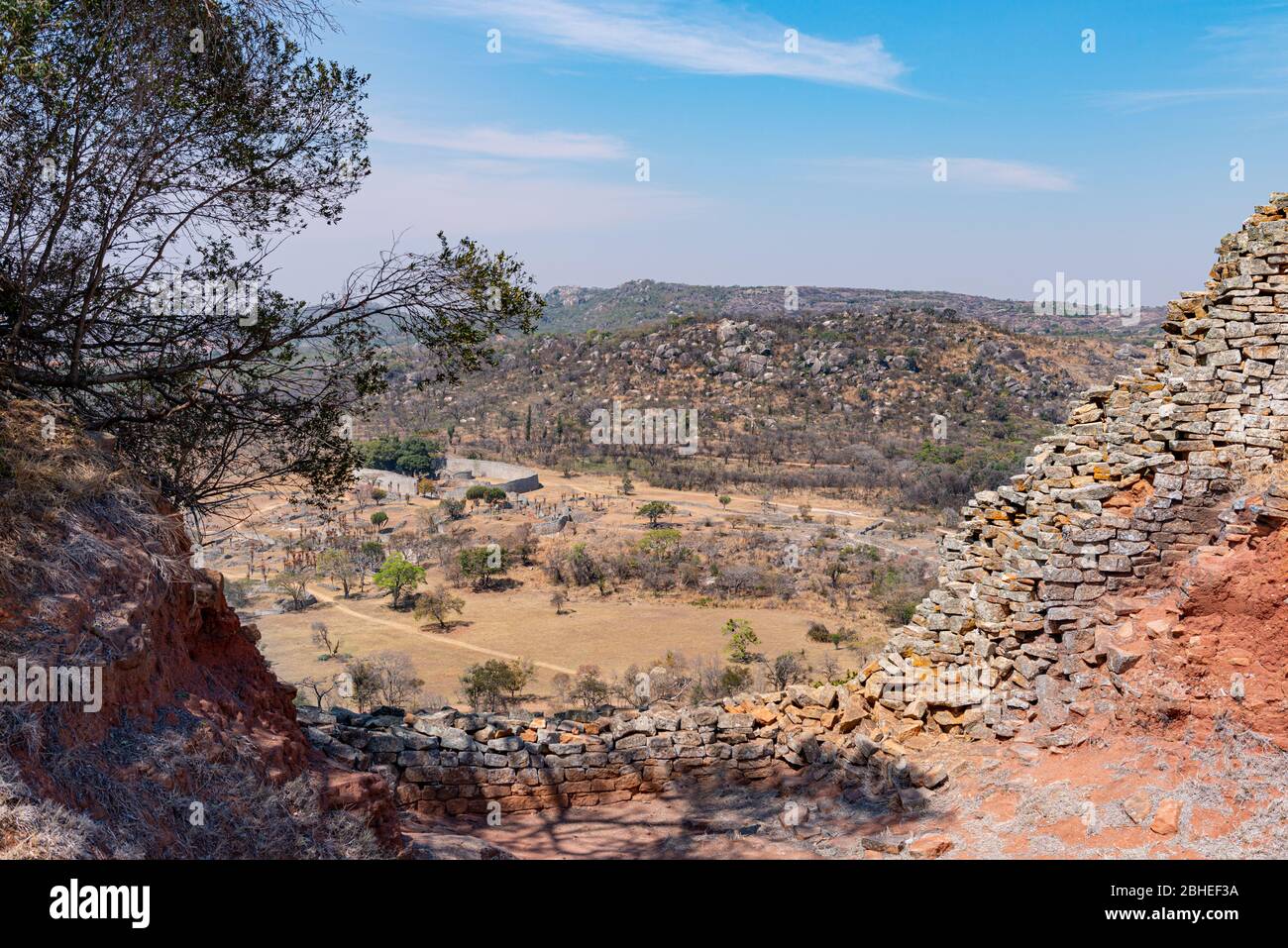 Ancient ruins of Great Zimbabwe (southern Africa) near Lake Mutirikwe ...