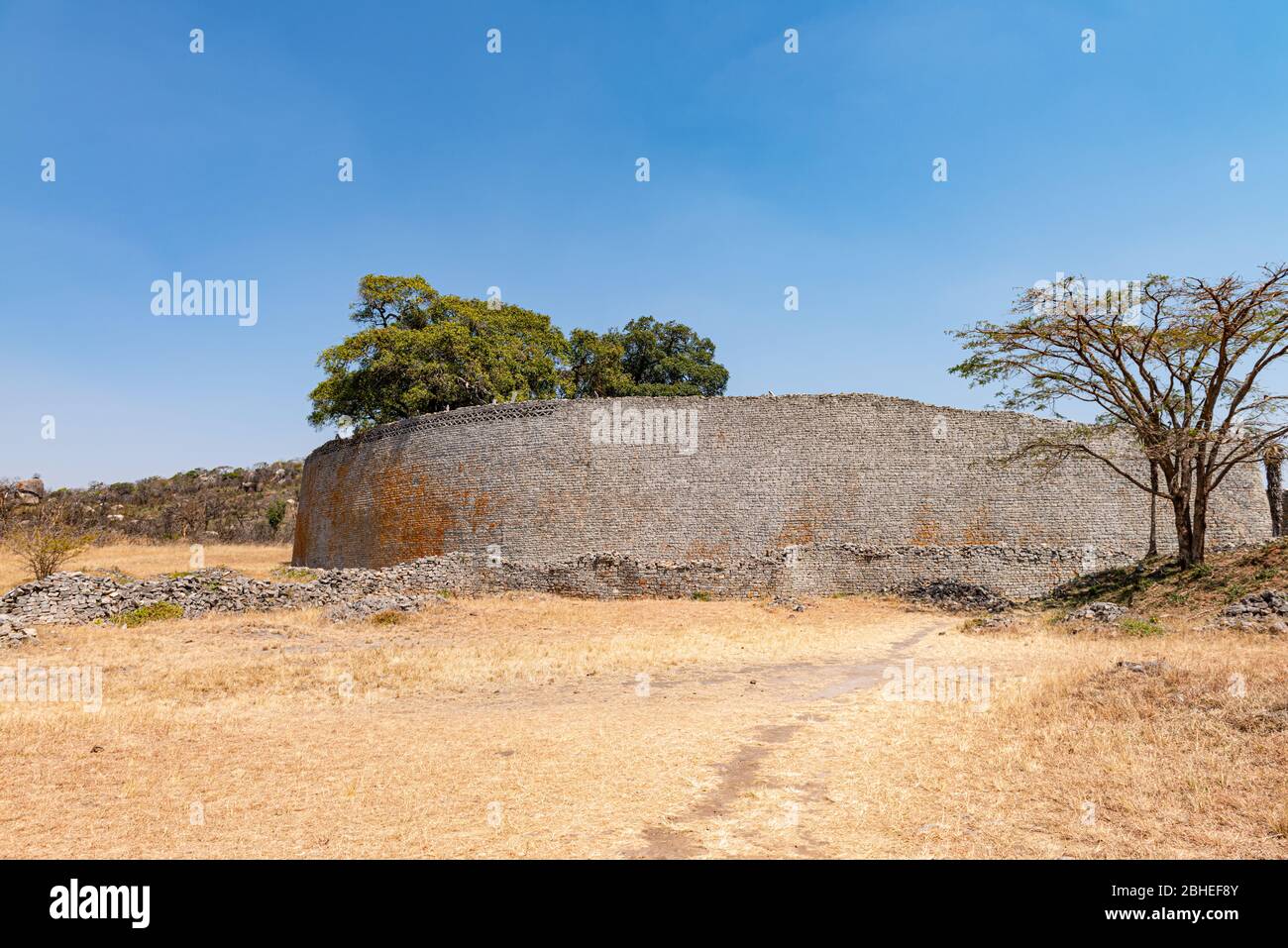 Ancient ruins of Great Zimbabwe (southern Africa) near Lake Mutirikwe ...