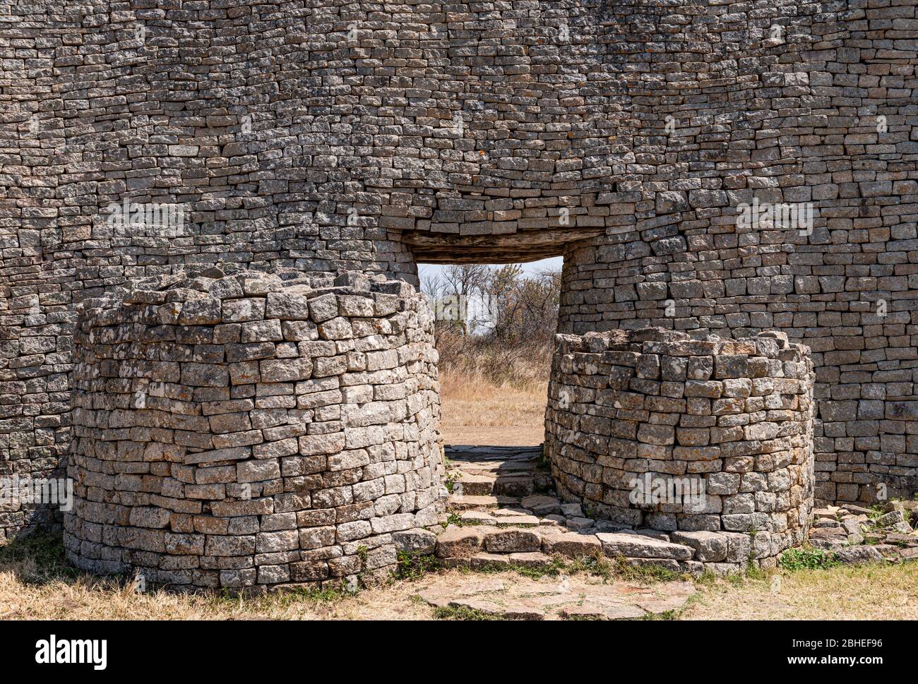 Ancient ruins of Great Zimbabwe during a nice winter day Stock Photo ...