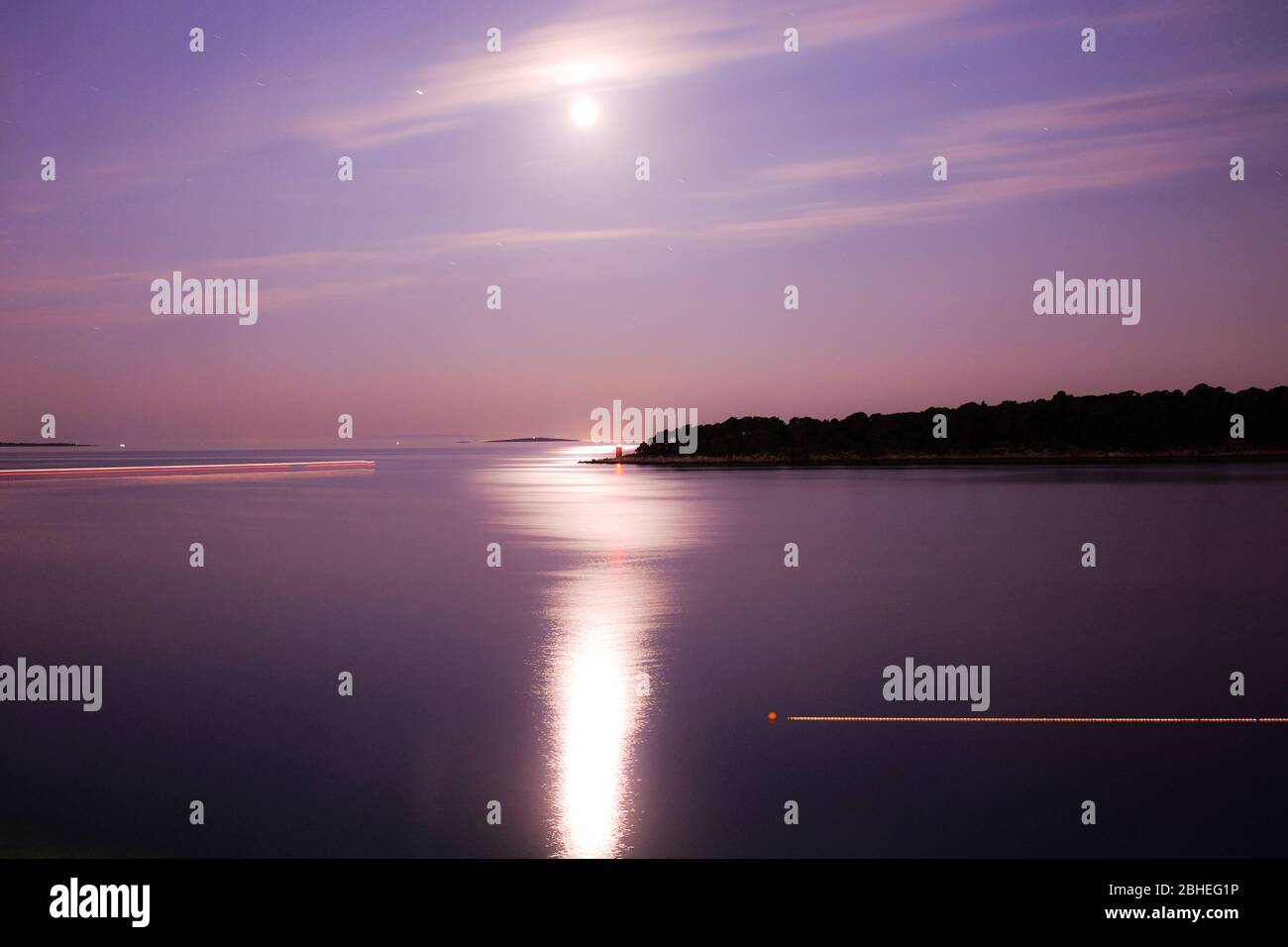 Moon light Long exposure Stock Photo - Alamy