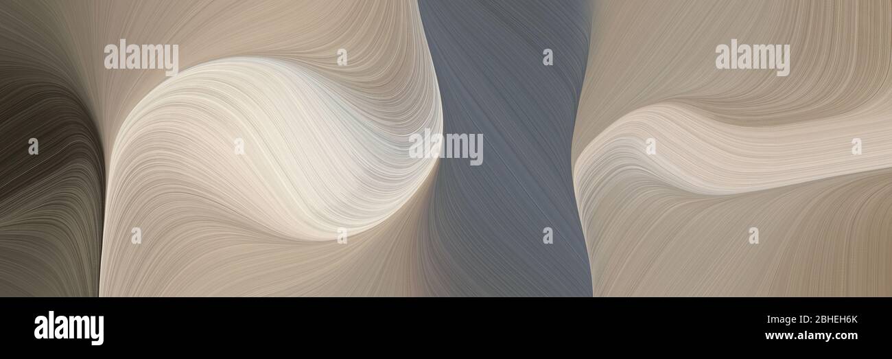 abstract flowing horizontal banner with rosy brown, dim gray and dark ...