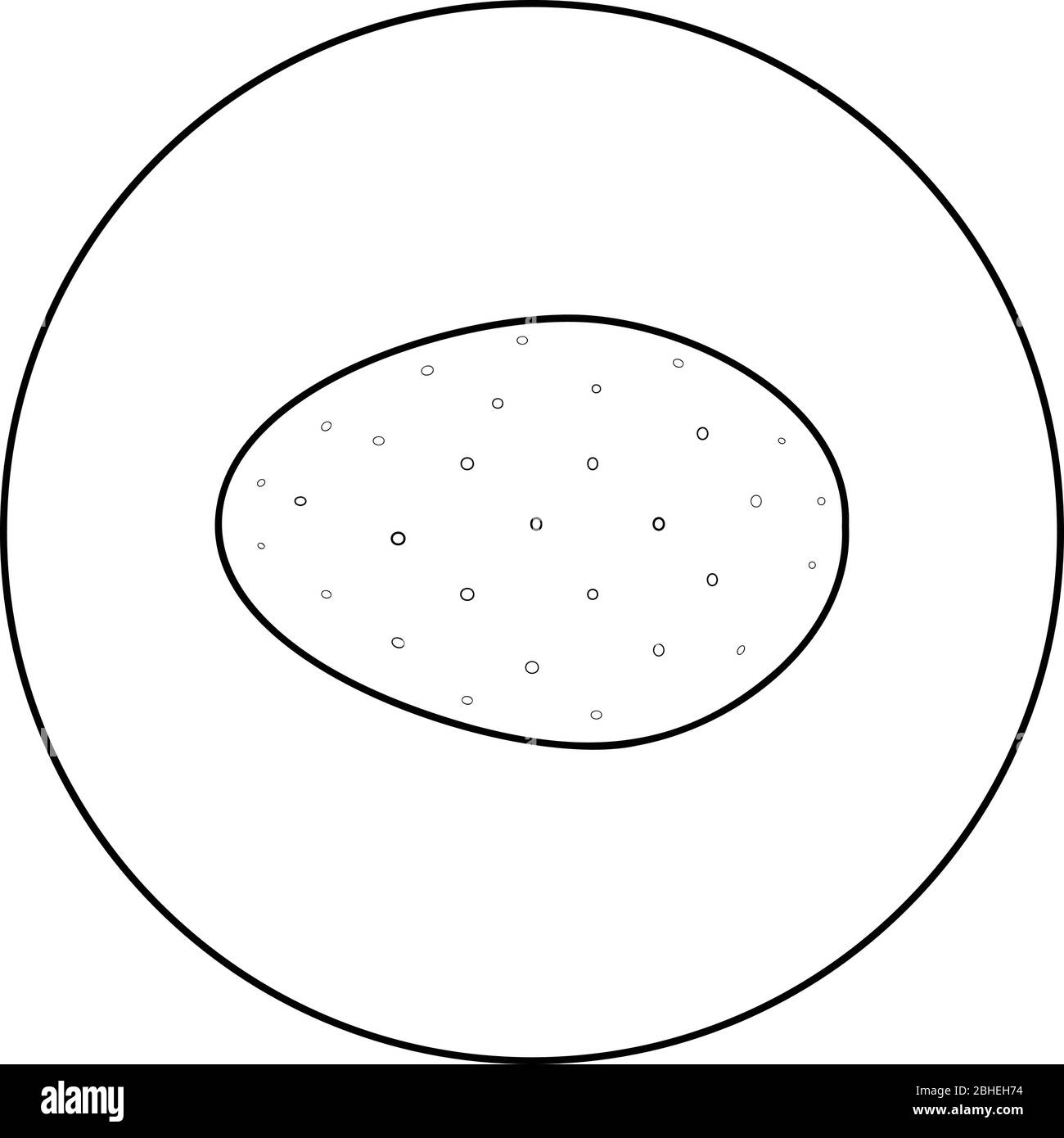 Potato vegetable icon in circle round outline black color vector ...