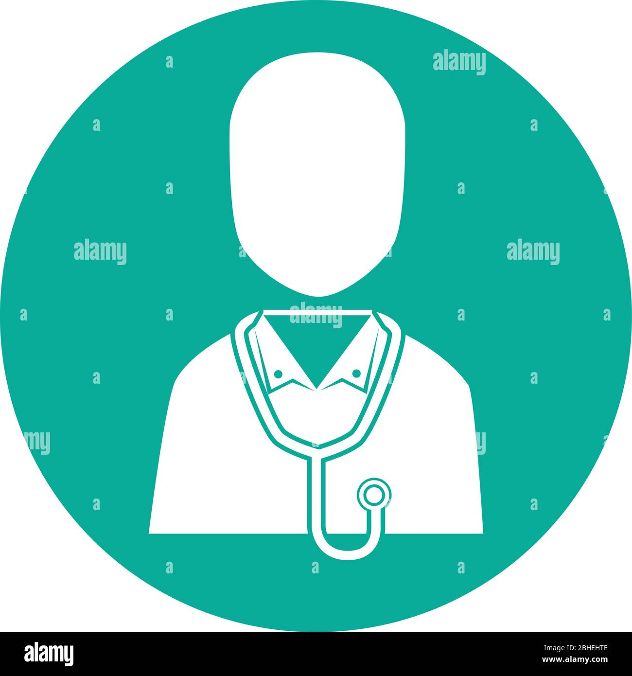 silhouette of doctor male in frame circular Stock Vector Image & Art ...
