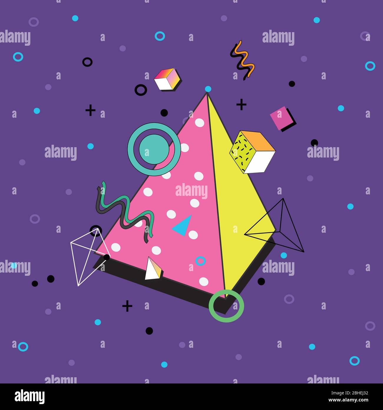 Abstract Memphis Background Stock Vector Image & Art - Alamy