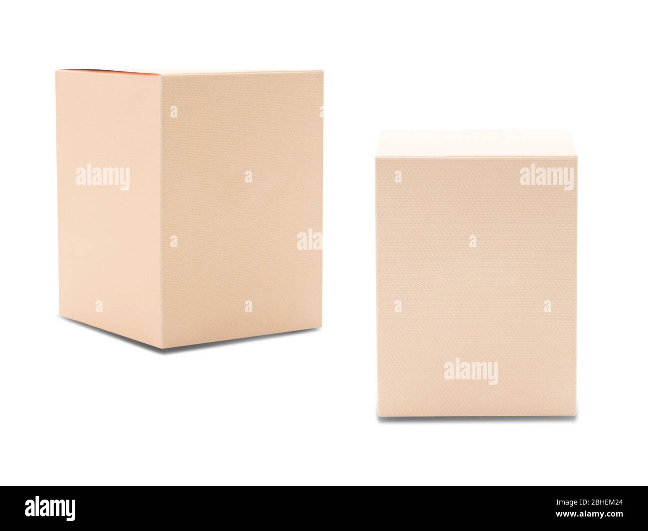 Blank orange product packaging box mockup for your design isolated on ...