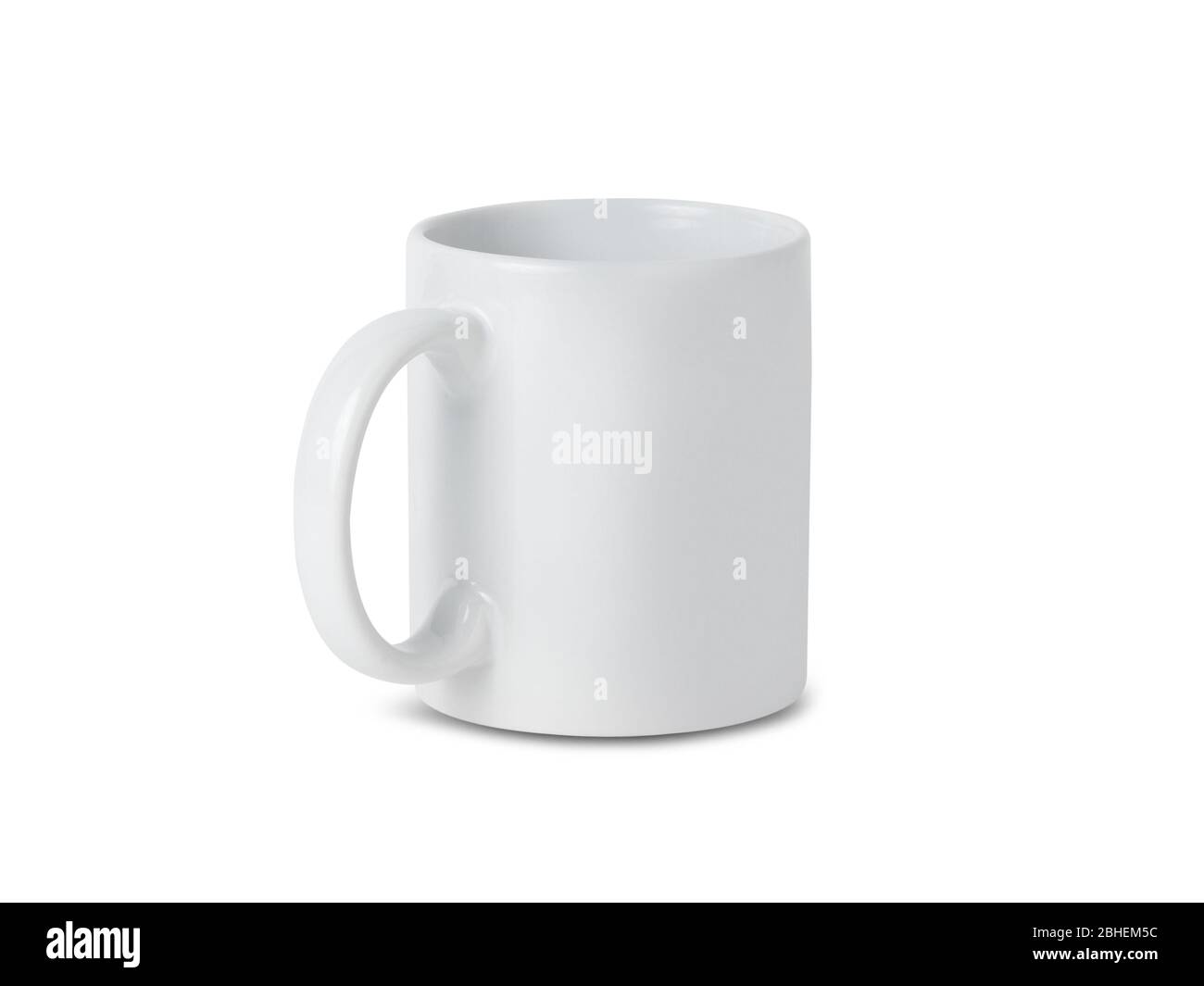 White mug cup mockup for your design isolated on white background with ...