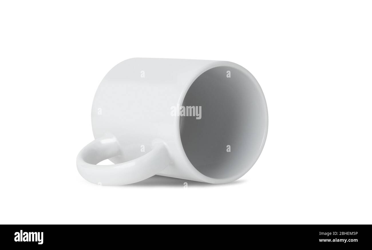 White mug cup mockup for your design isolated on white background with ...