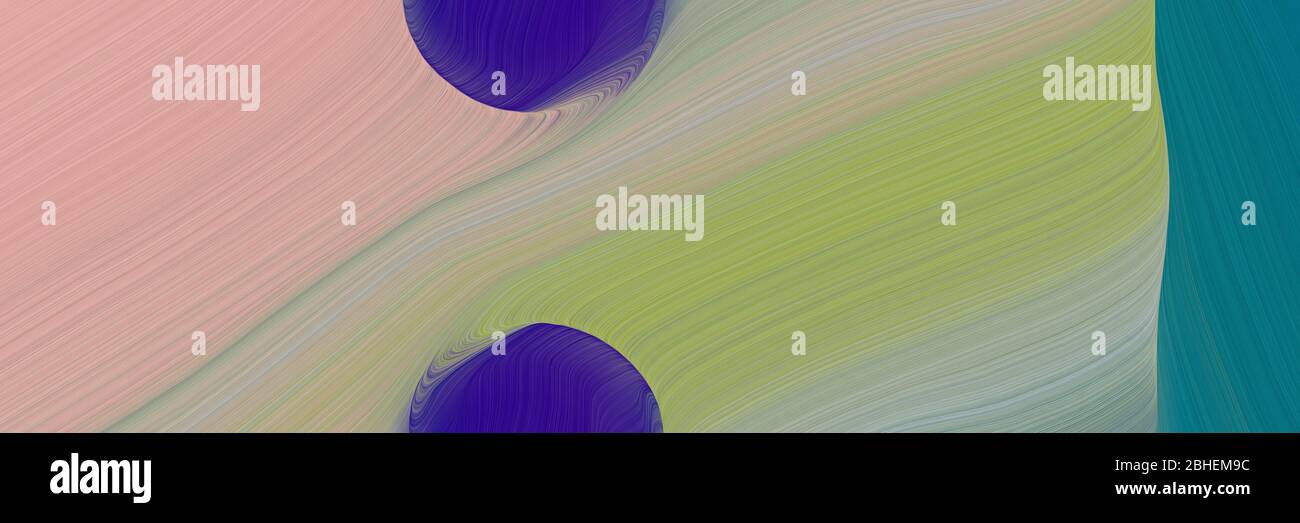 abstract moving header with rosy brown, dark sea green and teal blue ...