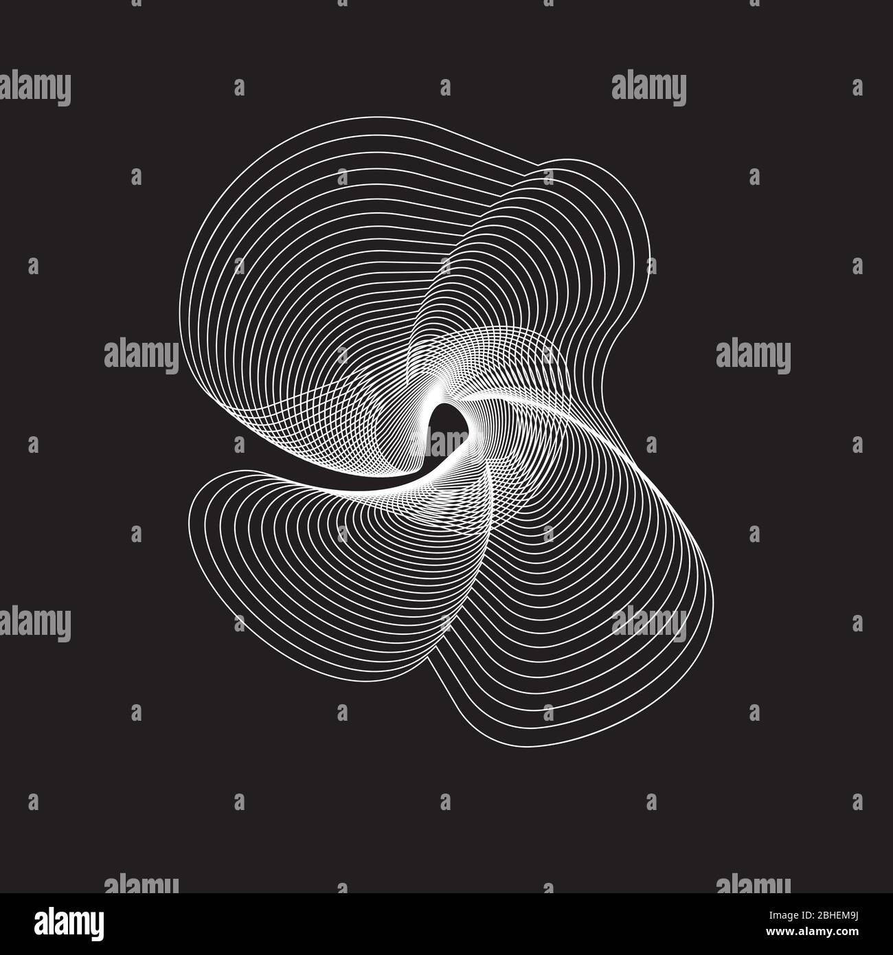 White abstract shape on black background Stock Vector Image & Art - Alamy